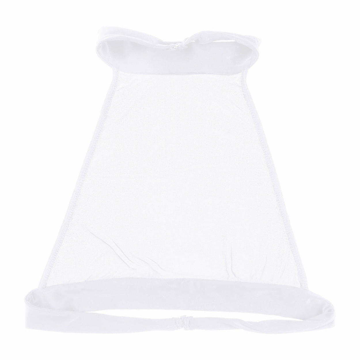 Lejafay Women's Sheer Mesh See Through Halter Crop Top Tank Vest White ...