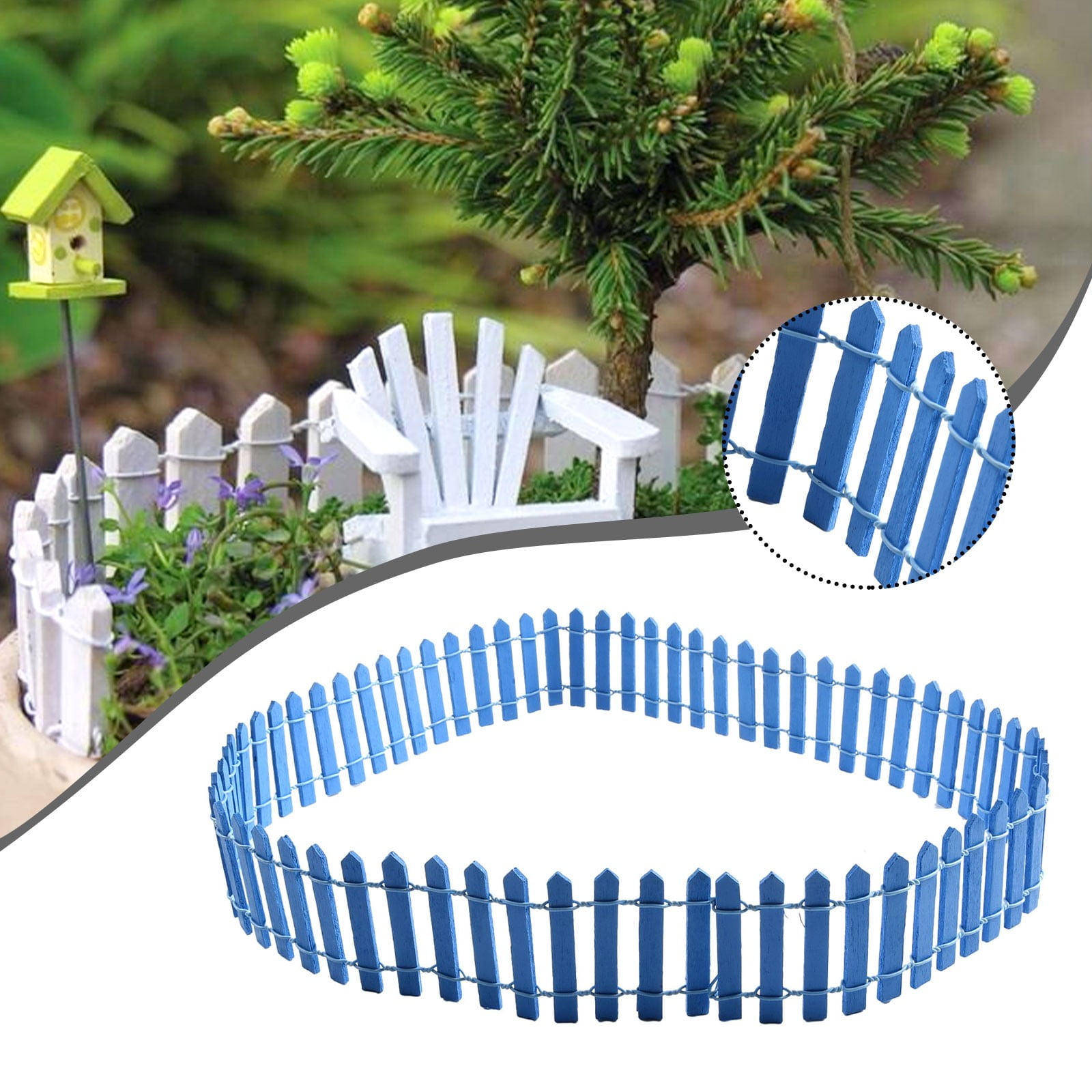 Leke 1 Pcs Mini Wood Fence Wooden Fencing Handmade Crafts DIY Mini ...