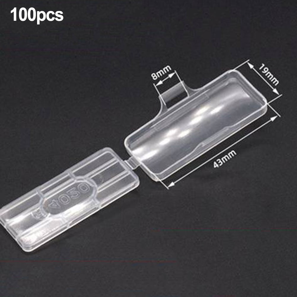 Leke 100pcs Cable Labels with Cable Ties, Cable Marking Box Transparent ...