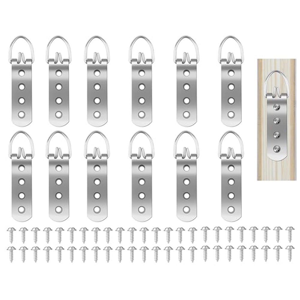 Leke 12pcs Picture Hooks Triangle D-ring Heavy-duty Hangers With Screws ...