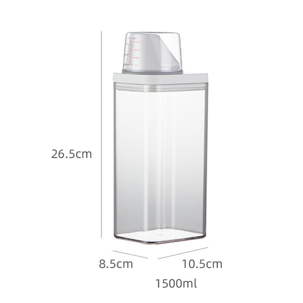 Leke 1500ml Plastic Laundry Washing Up Powder Container, Laundry ...
