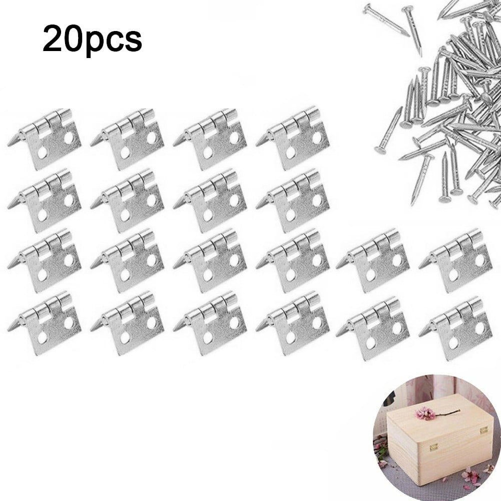 Leke 20pcs Tiny Golden/Silver Mini Small Metal Hinges For 1/12 House ...