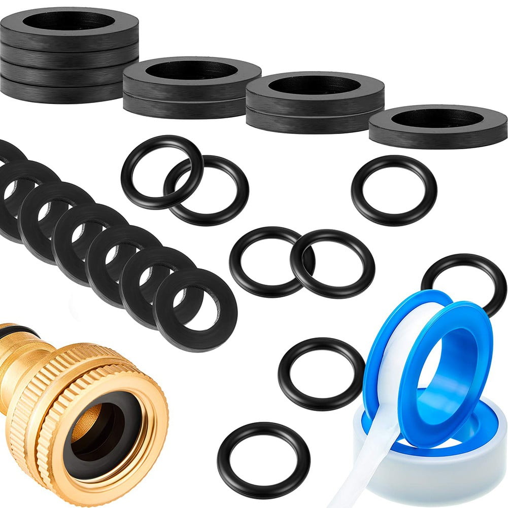 Leke 24 Pieces Rubber Hose Washer Tap Sealing Rings Set for Garden ...
