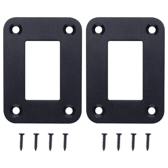 Leke 2pcs 1 Way Toggle Switch Bracket Rocker Switch Panel Housing Black ...