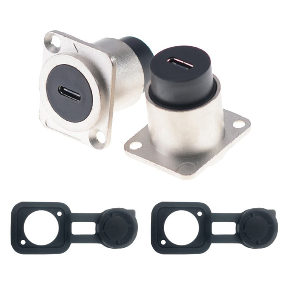 Leke 2pcs Type-C Female Panel Mount Connector Thru Coupler Module with ...