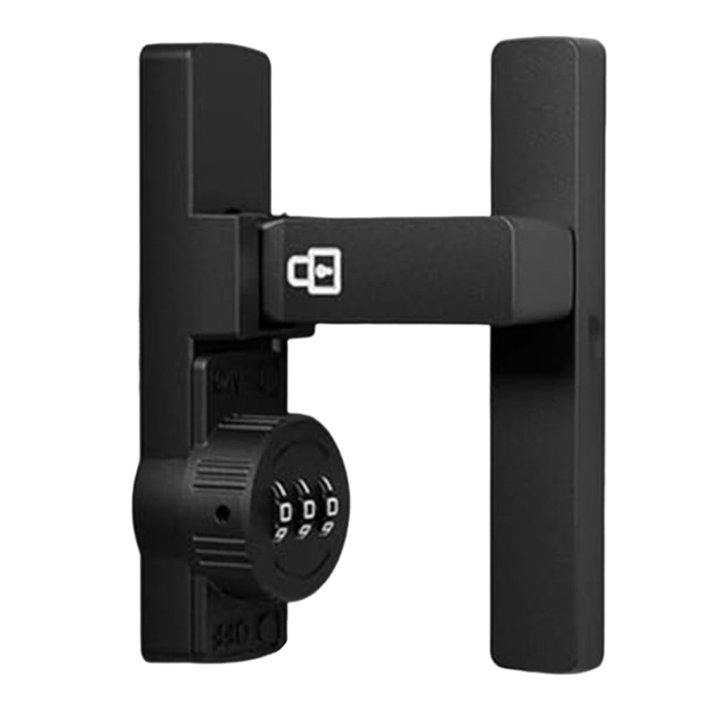 Leke 90 degree black combination lock sliding door lock 3 digit ...