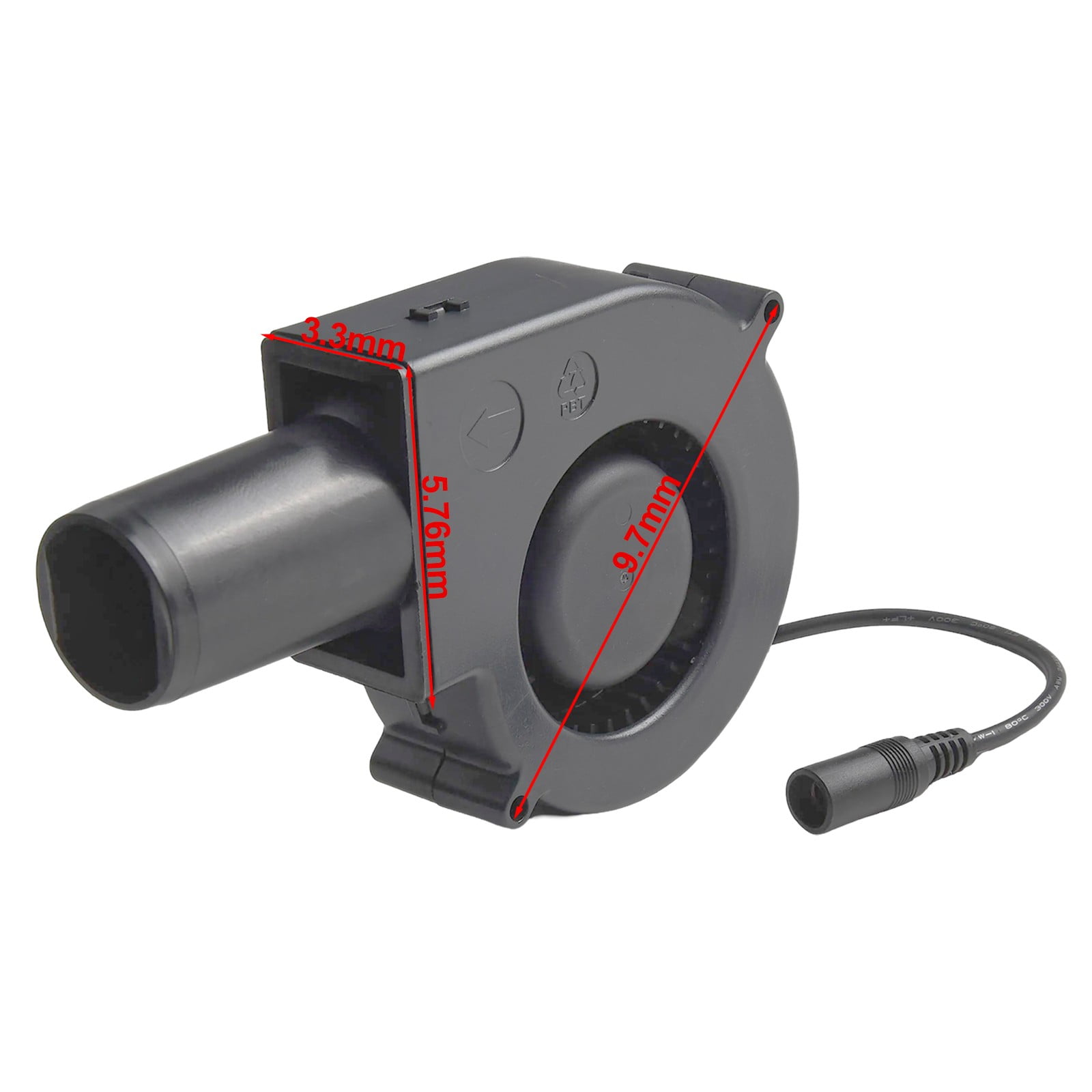 Leke 9733Air Blower Fan DC12V Centrifugal Air Turbo Cooling Cooler Fan Barbeque - Walmart.com