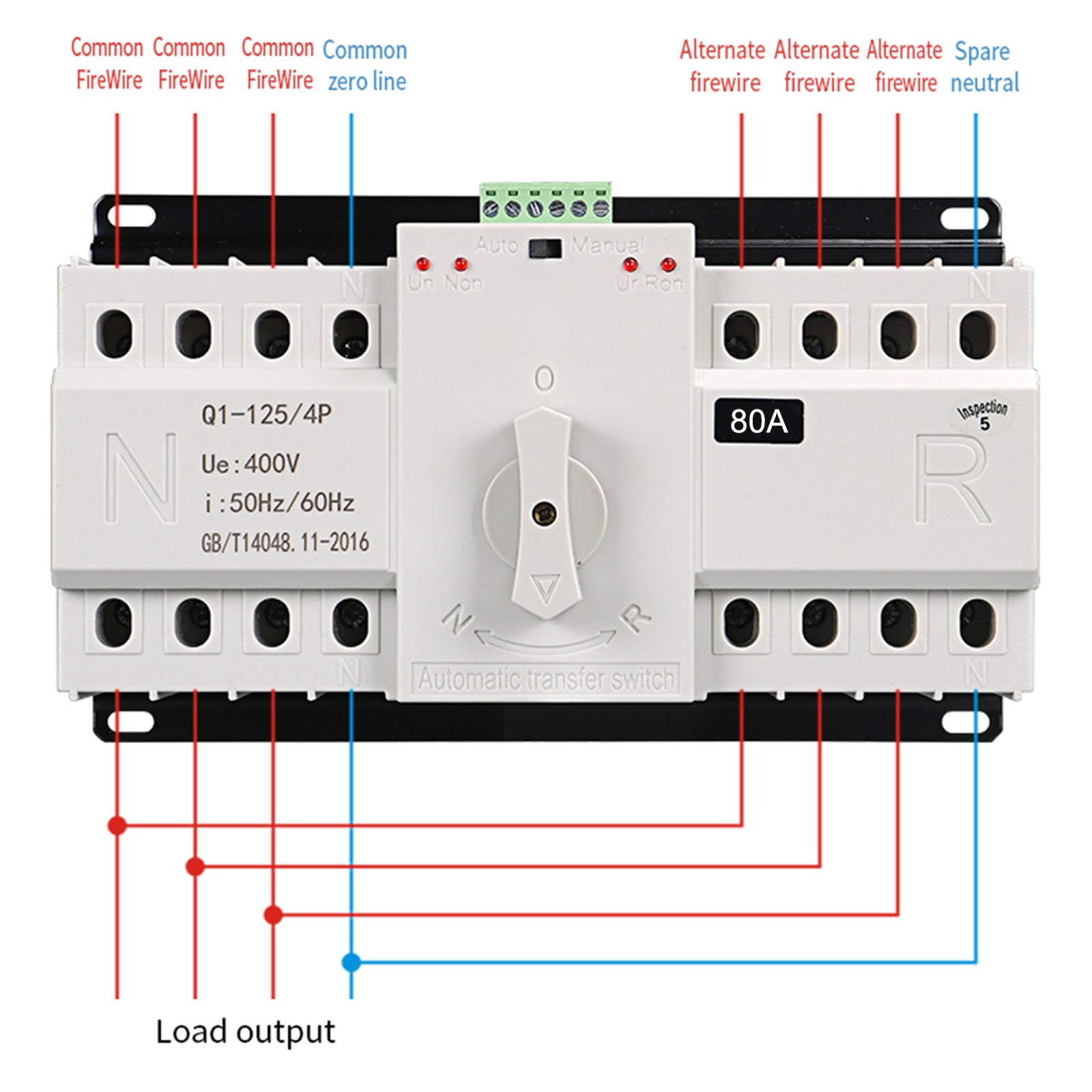 Leke Double power transfer switch 2P/4P three-phase automatic diverter ...