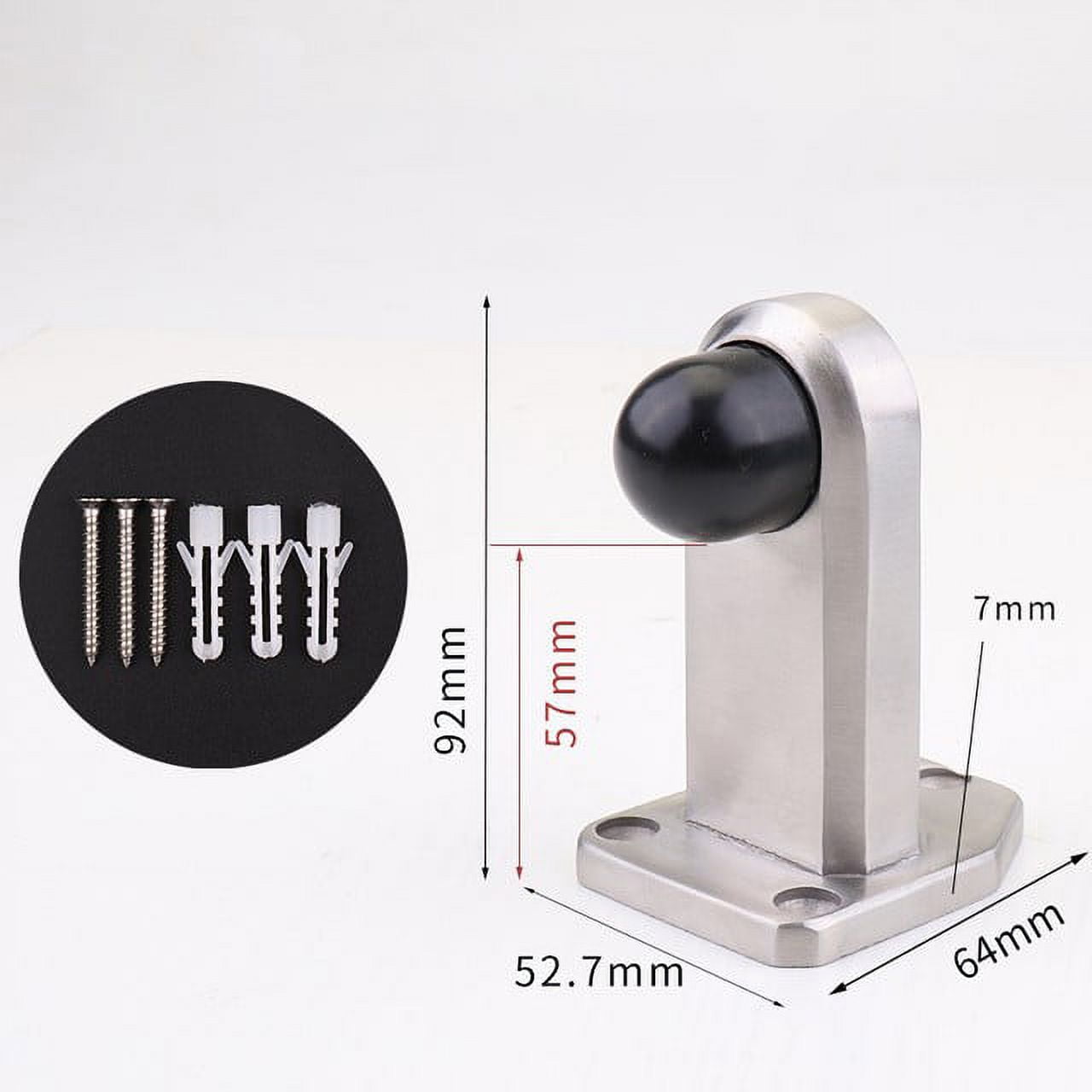 Leke Heavy-Duty Anti-Collision Door Stop Glass Door Limiter Stainless ...