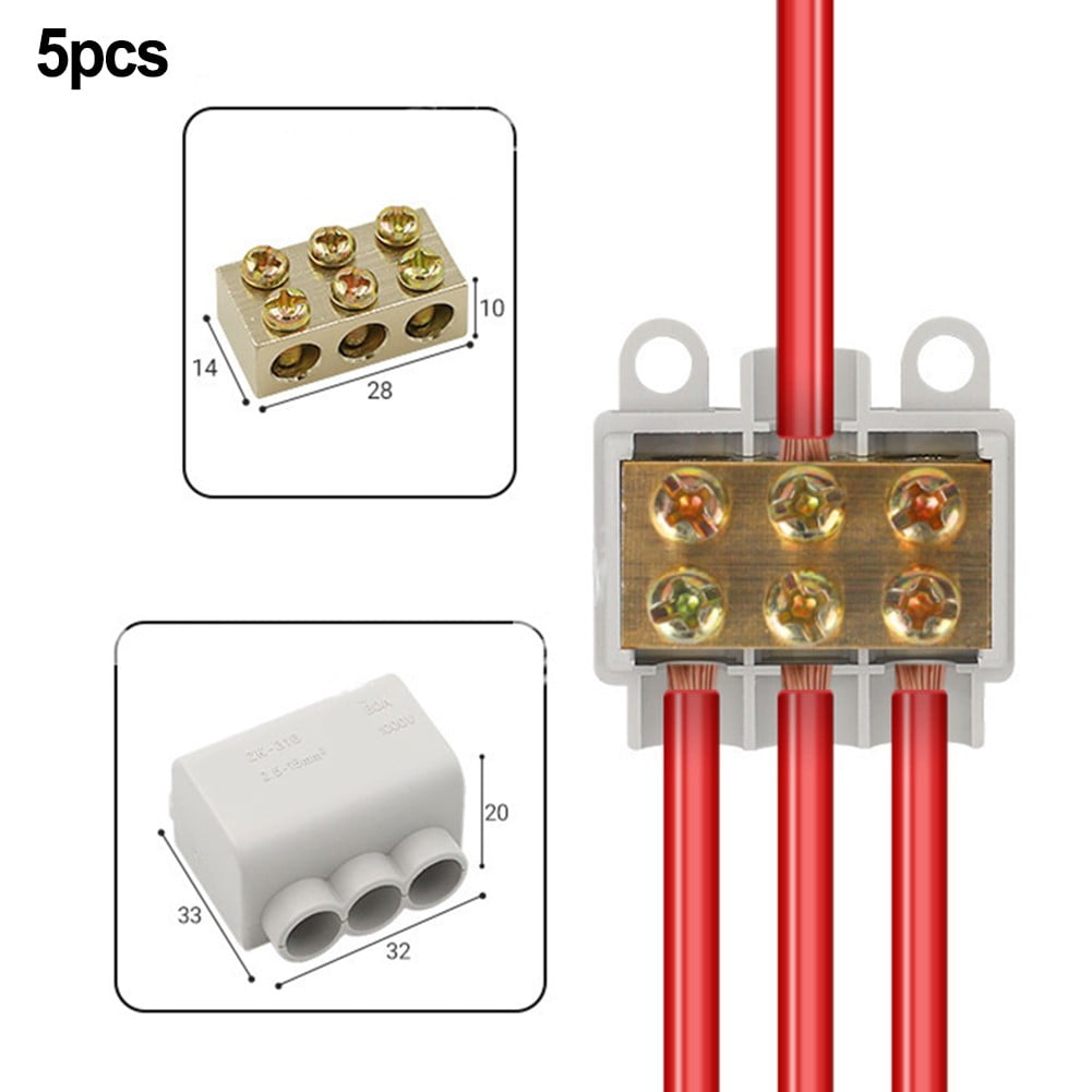 Leke High Power T-Shaped Splitter Quick Connector 80A 1000V Brass ABS ...