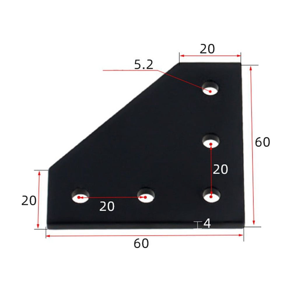 Leke Joint Board Plate Corner Angle Bracket for 2020 Aluminum Profile ...