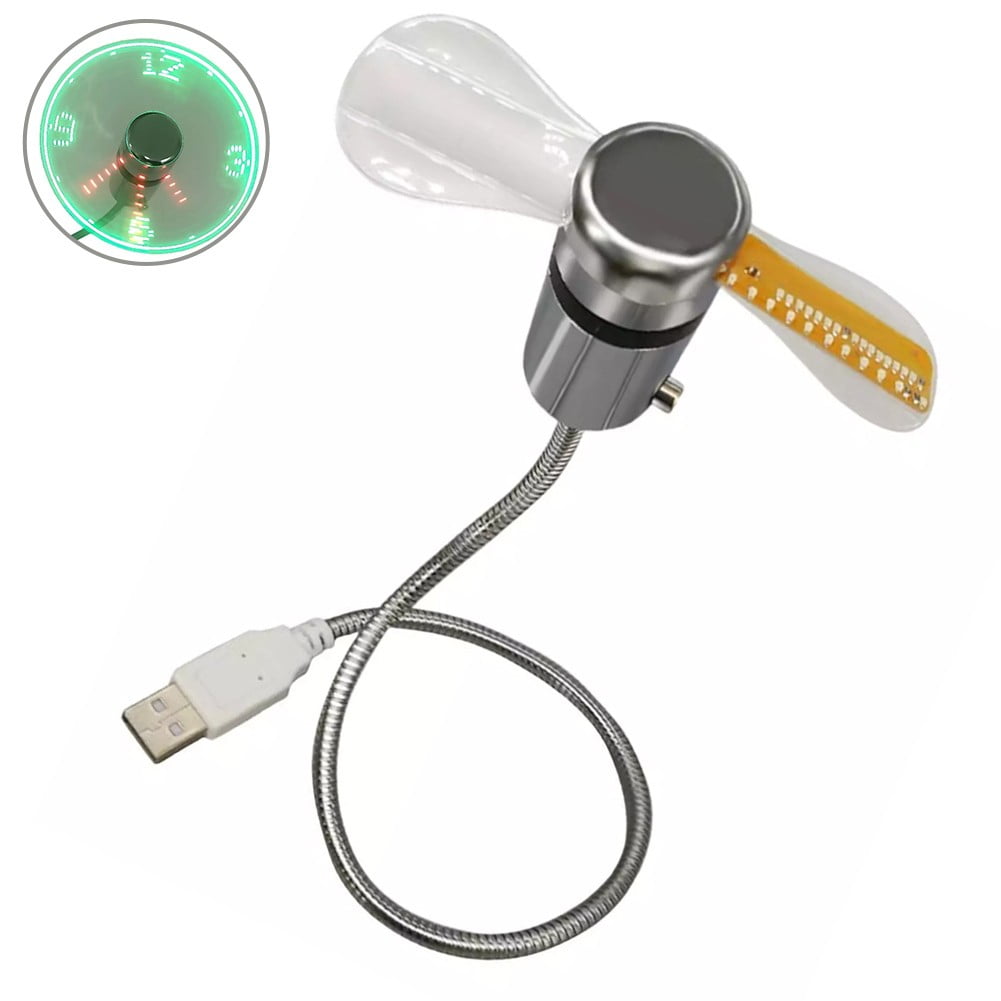 Leke LED Clock Fan, USB Clock Fan, Practical Personal Practical Multi ...
