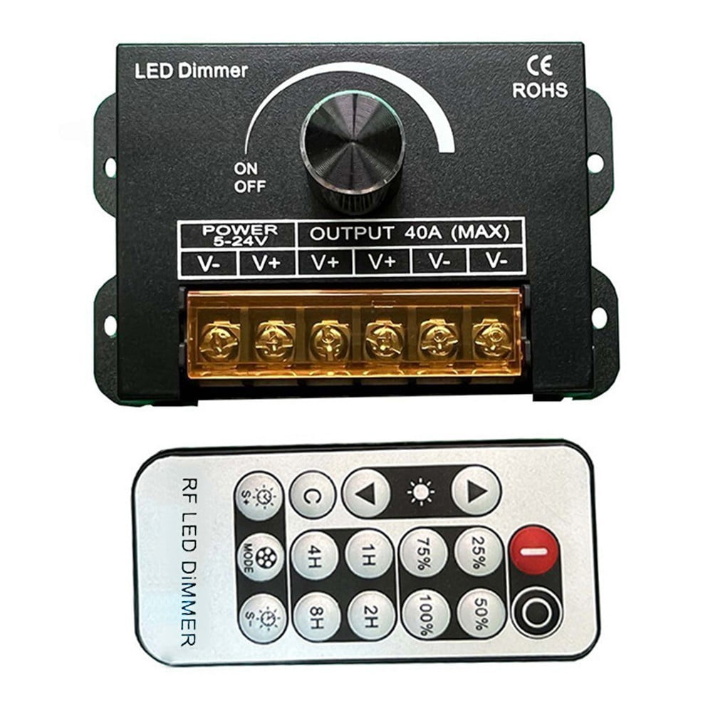 Leke LED Dimmer Switch with RF Remote Control &Timer Function, DC 5-24V ...