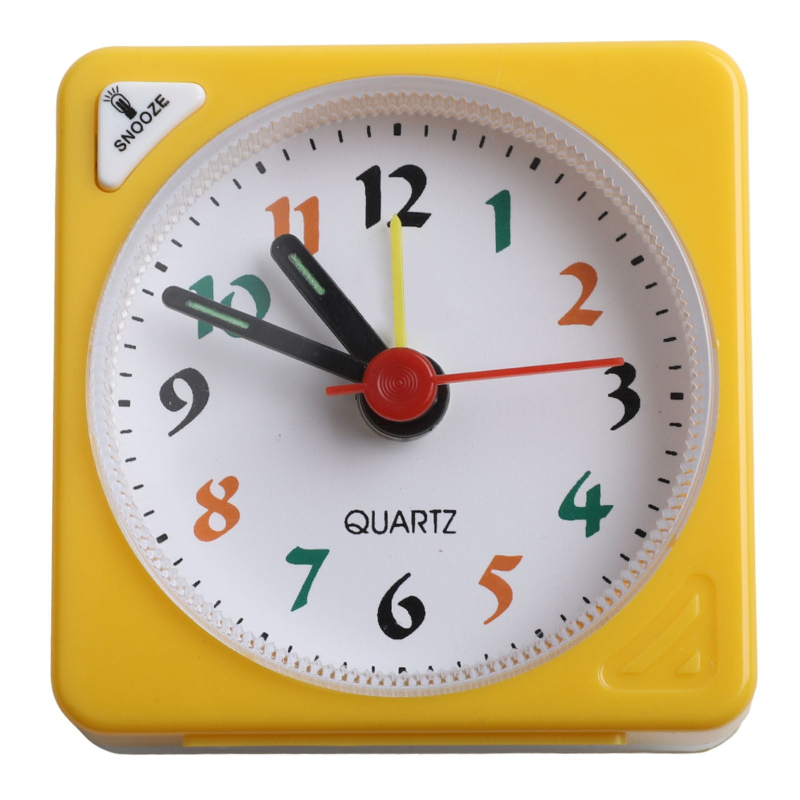 Leke Mini Alarm Clock Square Number Clock 5.7x2.9x5.6CM Plastic Yellow ...