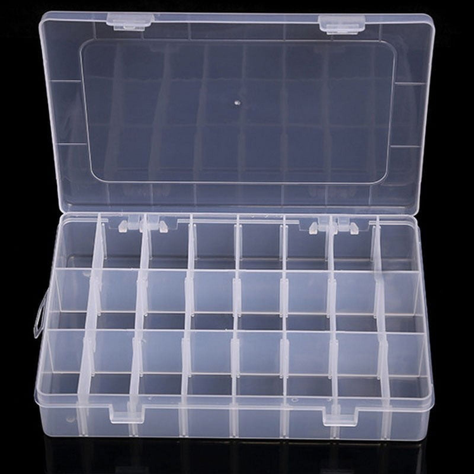 Leke Plastic Organizer Container Box 24 Compartments Jewelry Storage ...