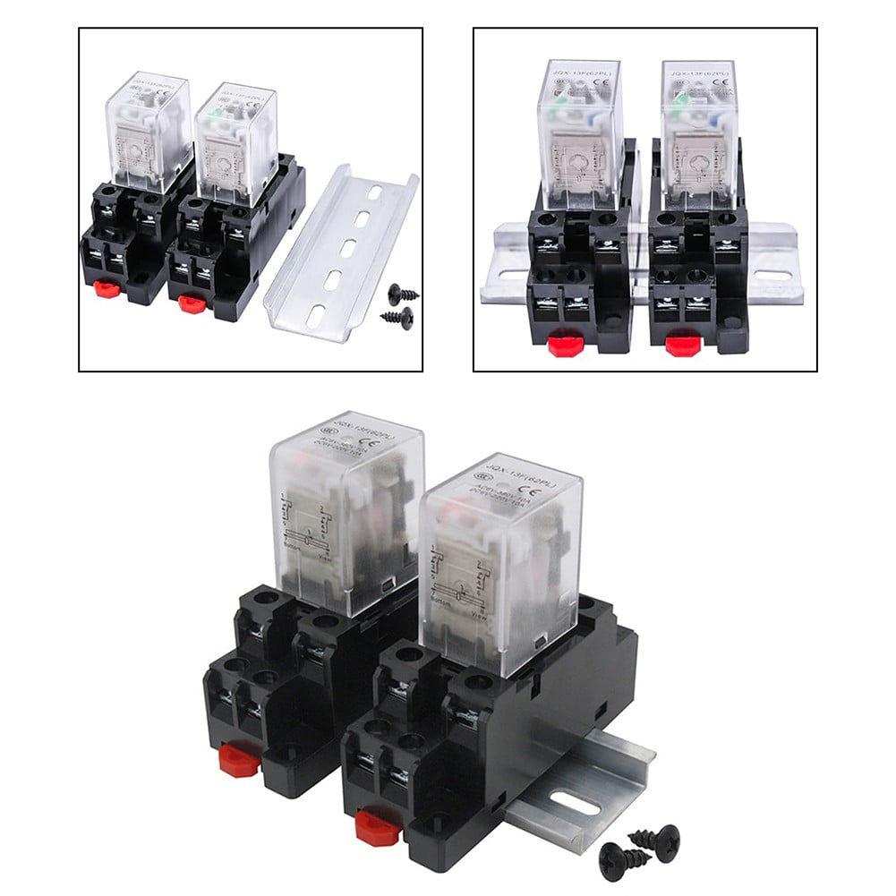 Leke Reliable Coil Power Relays Set of Two with Easy to Use DIN Rail ...