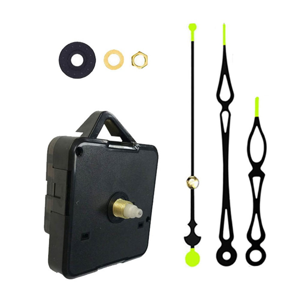 Leke Silent Quartz Clock Mechanism Kit Long Shaft Fluorescence Clock ...