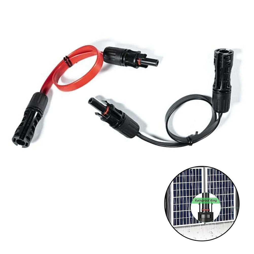 Leke Solar Extension Cord 4 mm² 40 cm Solar Cable with Plug Coupler ...
