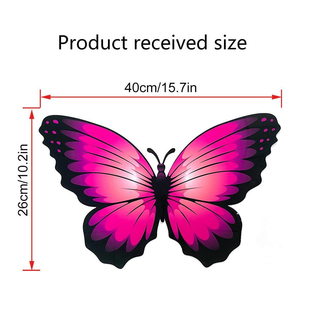 Leke Stickers Butterfly Wall Sticker PVC 26*40cm 3d Stereo Big Size For ...