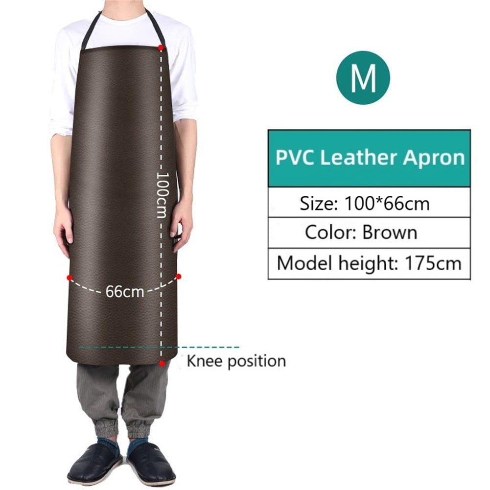 Leke Waterproof PVC Leather Heavy Duty Apron For Cleaner Cooking Grill ...