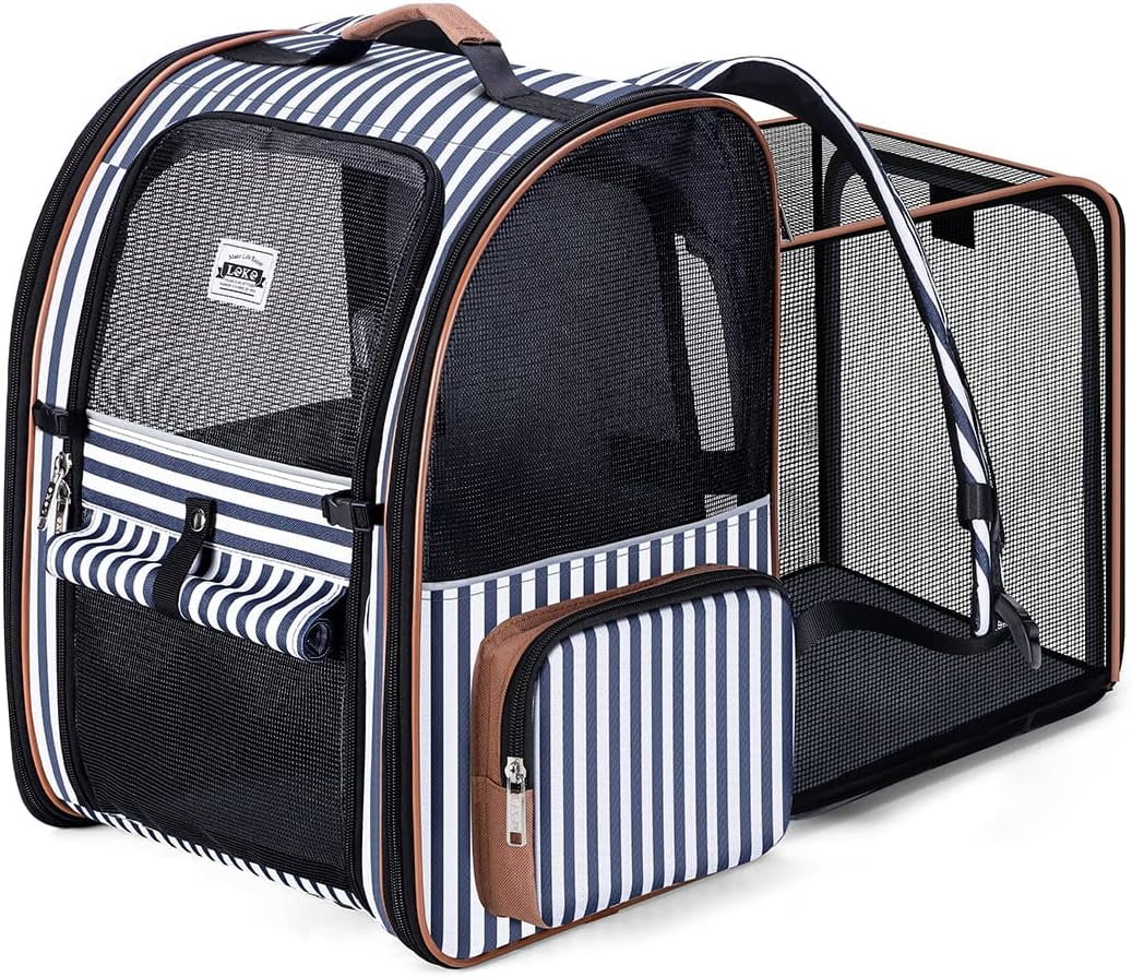 Lekebobor Large Cat Backpack Carrier Expandable Pet Carrier Backpack ...