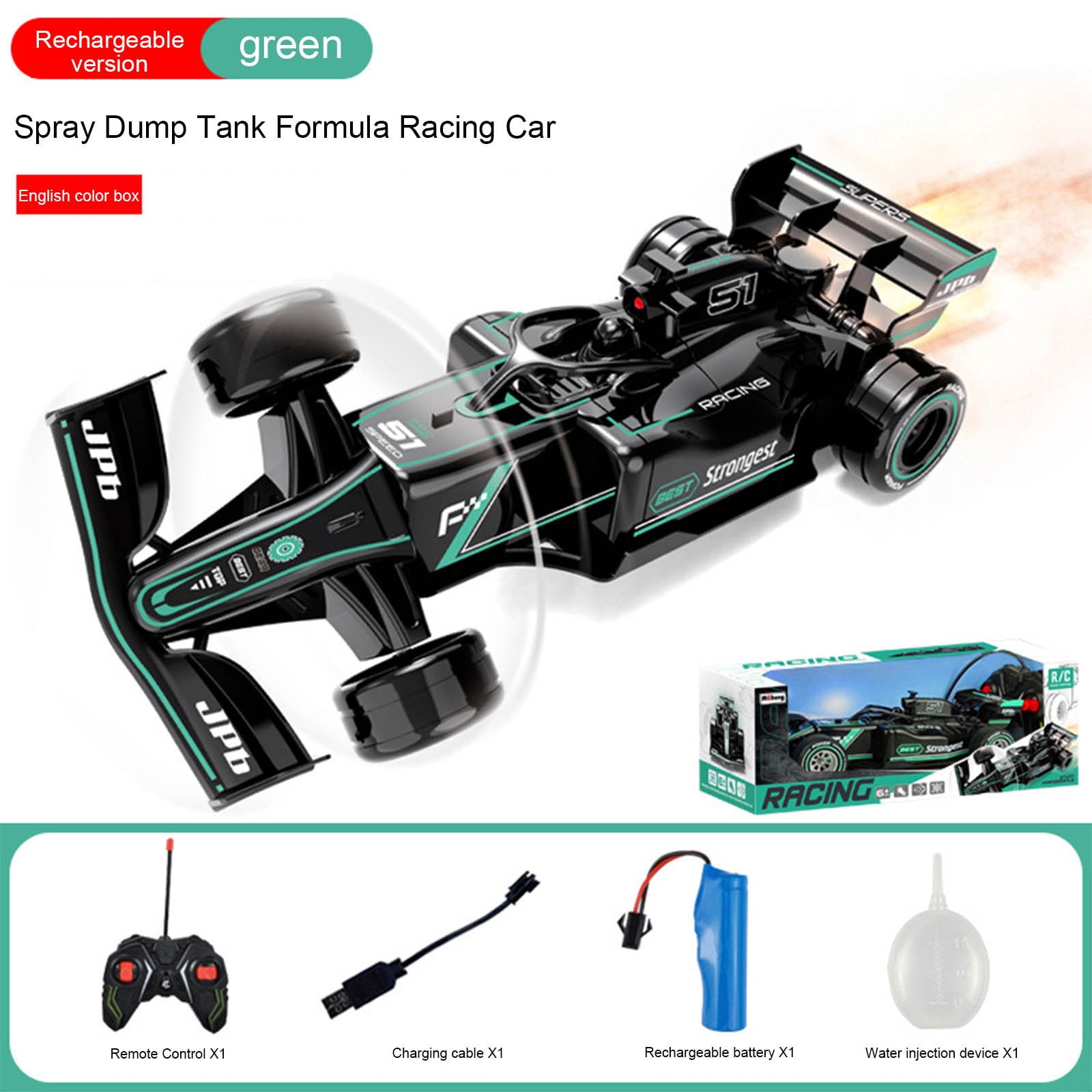 Lekihaqq 2 Packs 4WD Remote Control Car Stunt Racer with LED Lights ...
