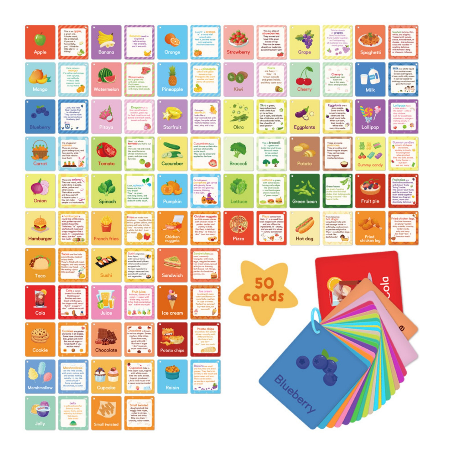 Lekihaqq 2 Packs Educational Flash Cards for Toddlers, Learning Toys ...