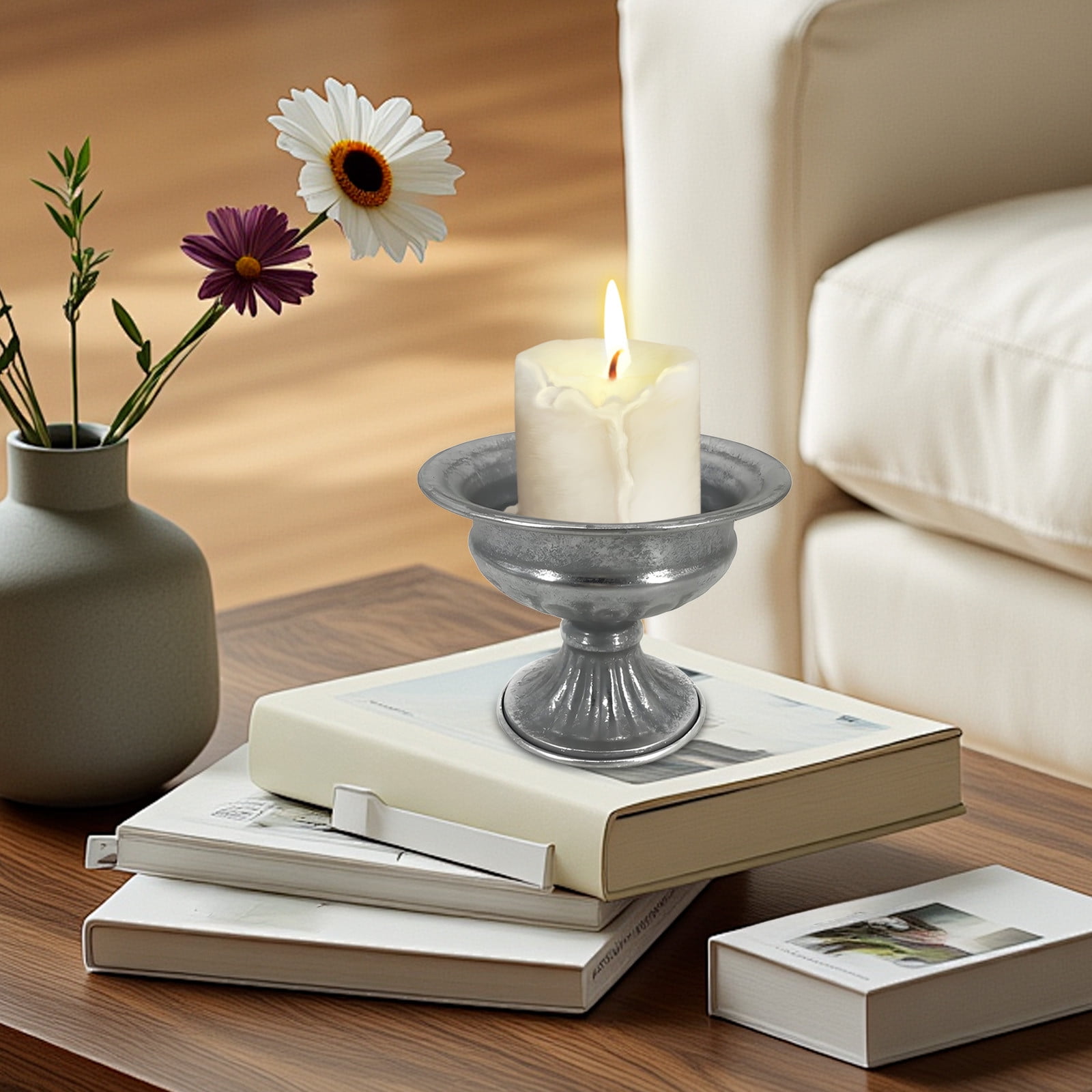 Lekihaqq 2 Packs Iron Flower Vase Metal Farmhouse Decor Rustic Table ...