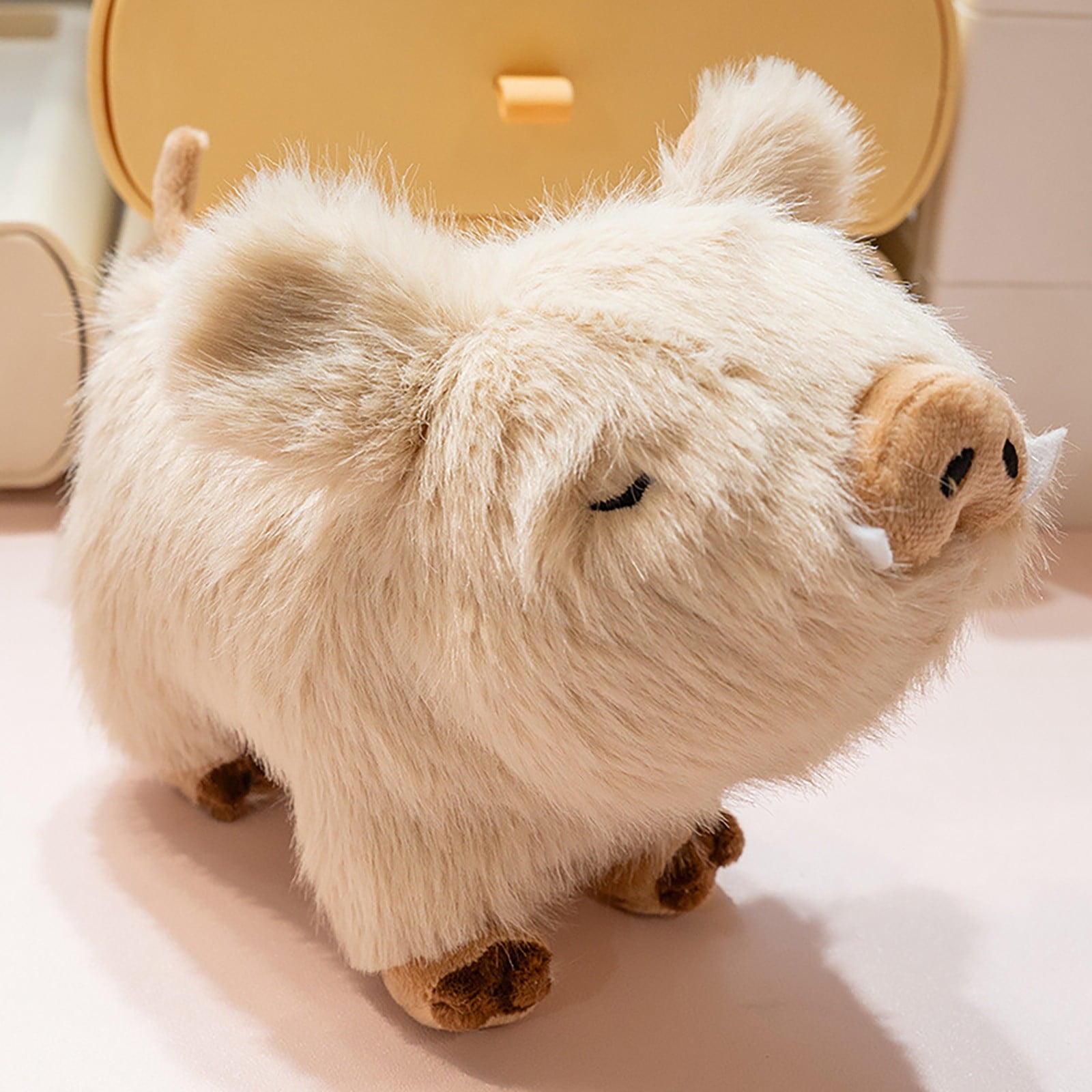 Lekihaqq 2 Packs Realistic Wild Boar Plush Toy Stuffed Animal Lifelike ...