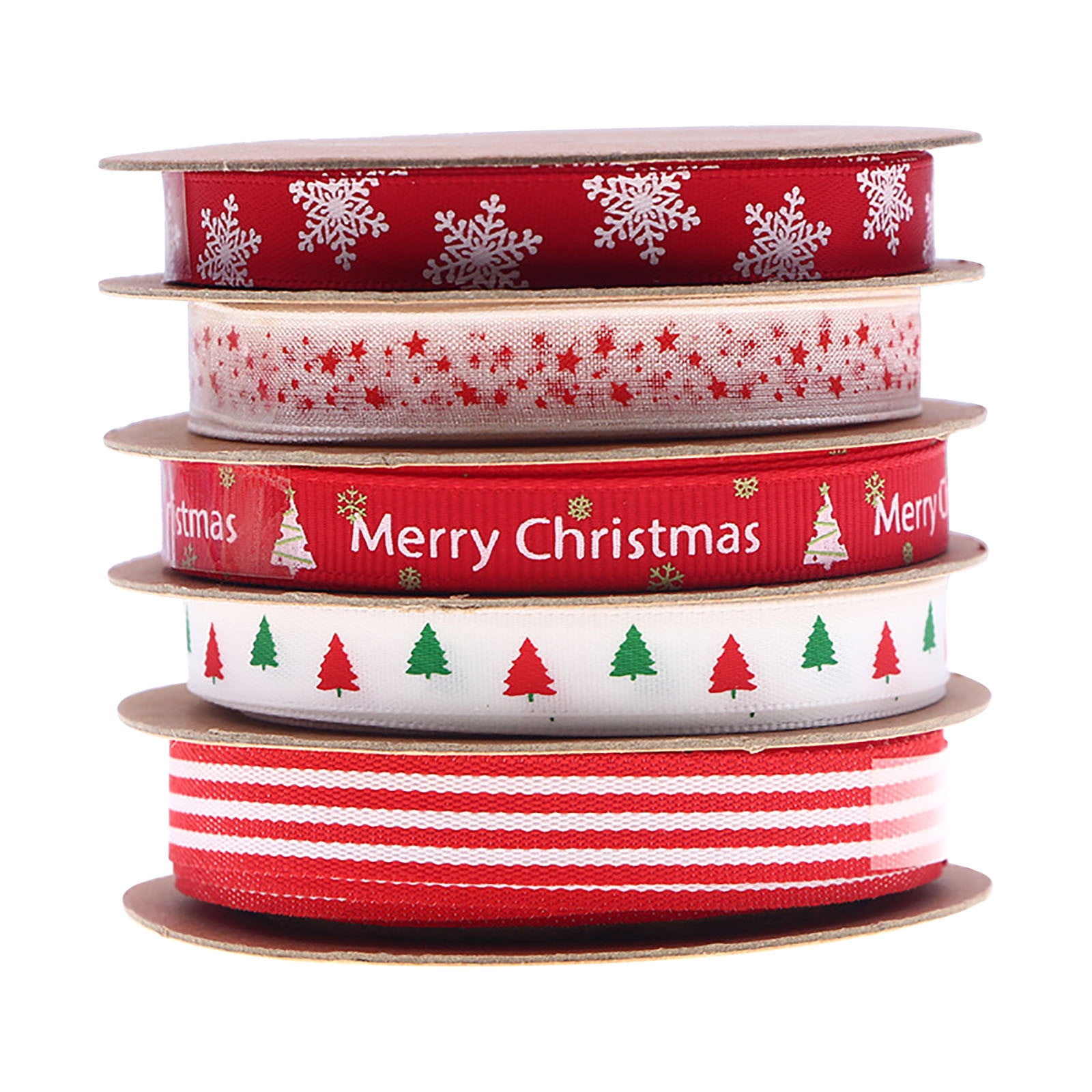 Lekihaqq 3 Packs Christmas Ribbons Bulk 25 Yards Holiday Craft Ribbon ...