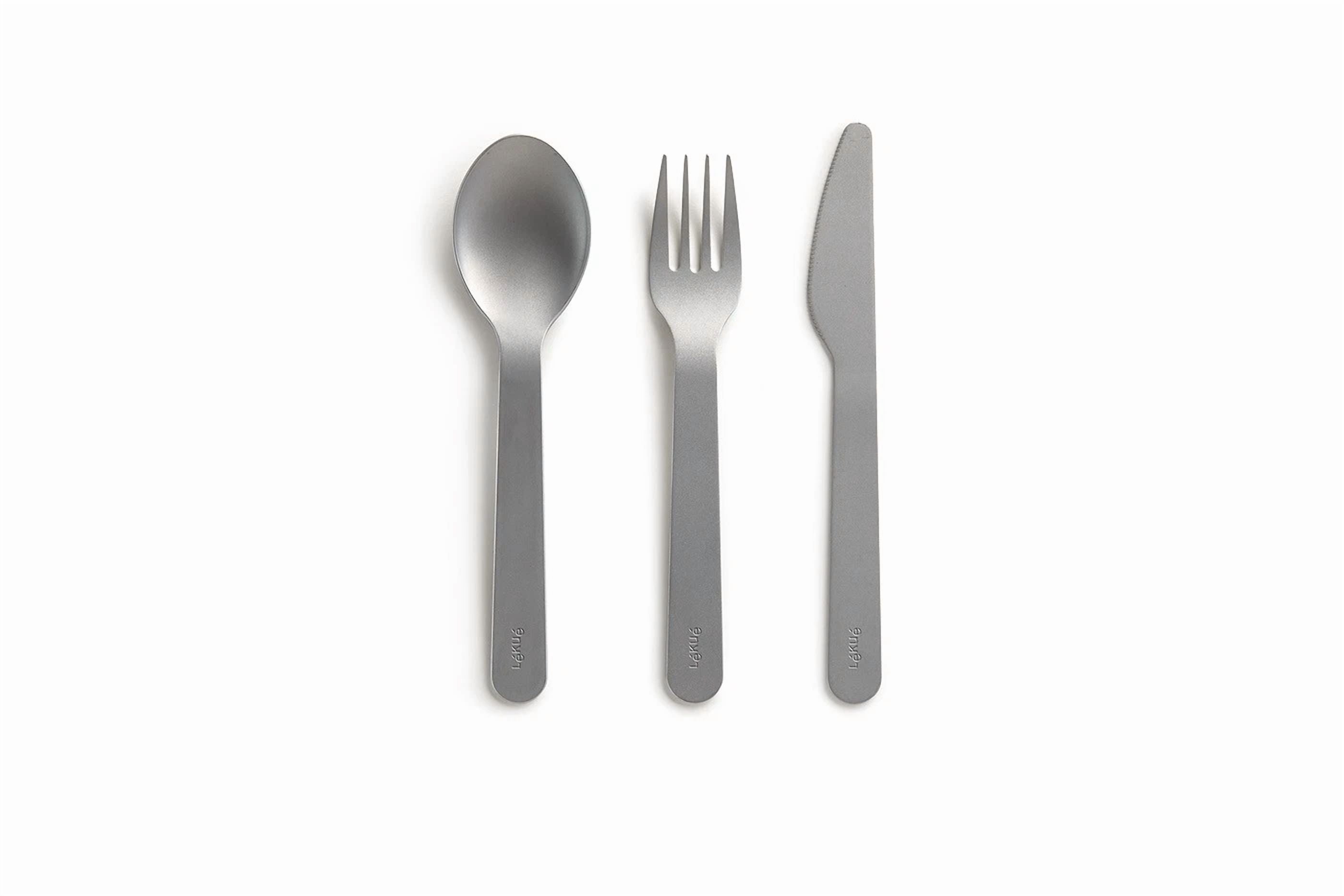 Lekue Basics To Go Cutlery Set, Stainless Steel - Walmart.com