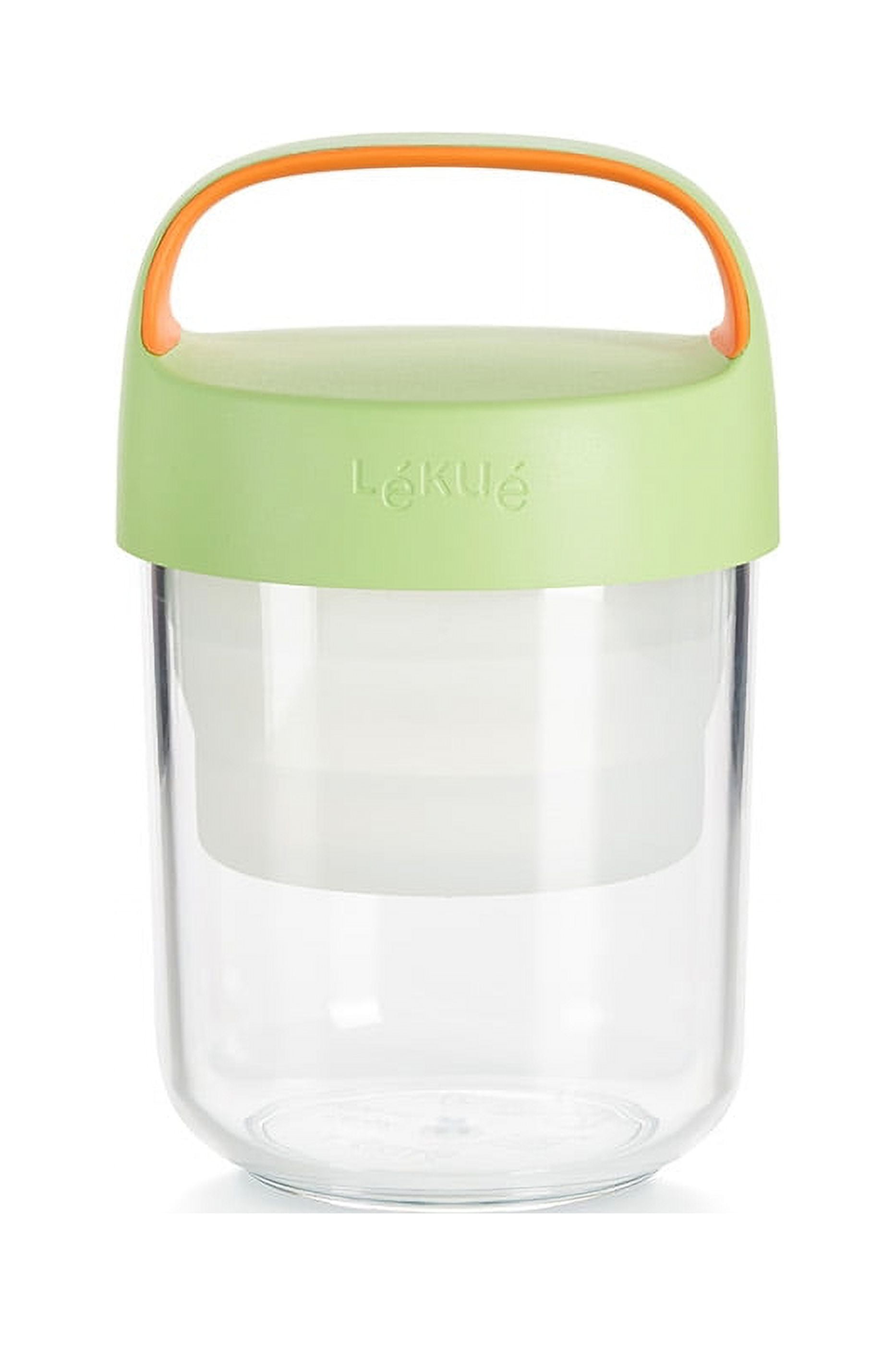 Lekue Jar-To-Go 2 Piece Travel Jar Container Set, 14 Ounce, Citrus ...
