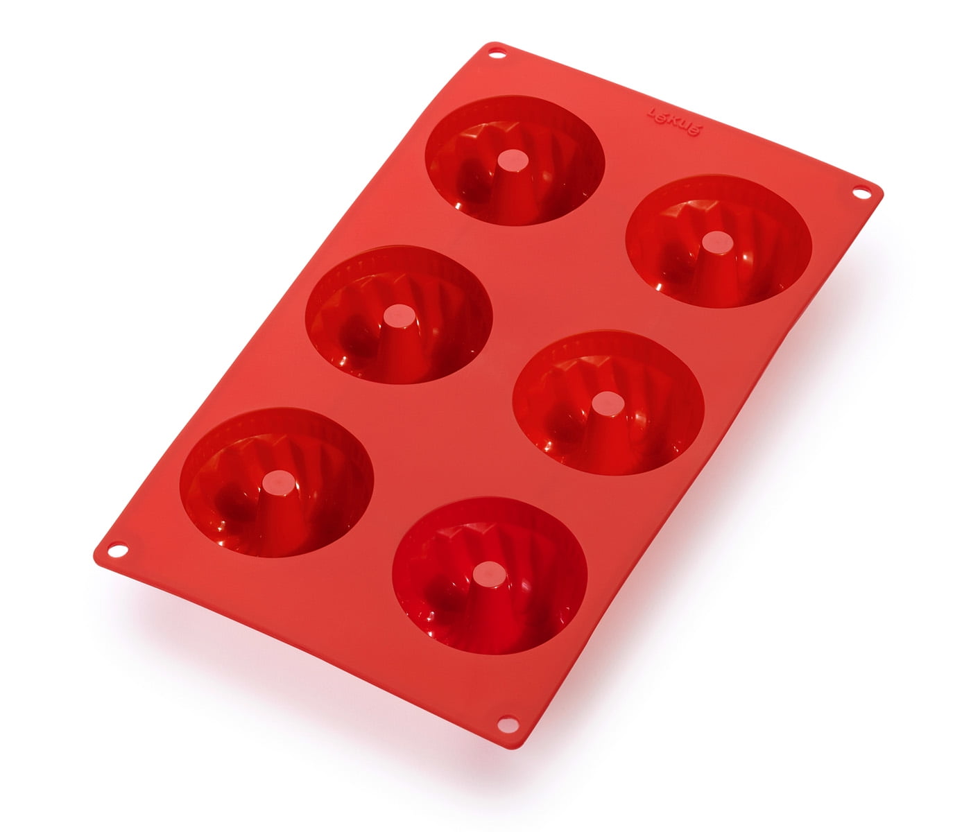 Lekue Silicone 6 Cavity Mini Savarin Baking Mold, Red - Walmart.com