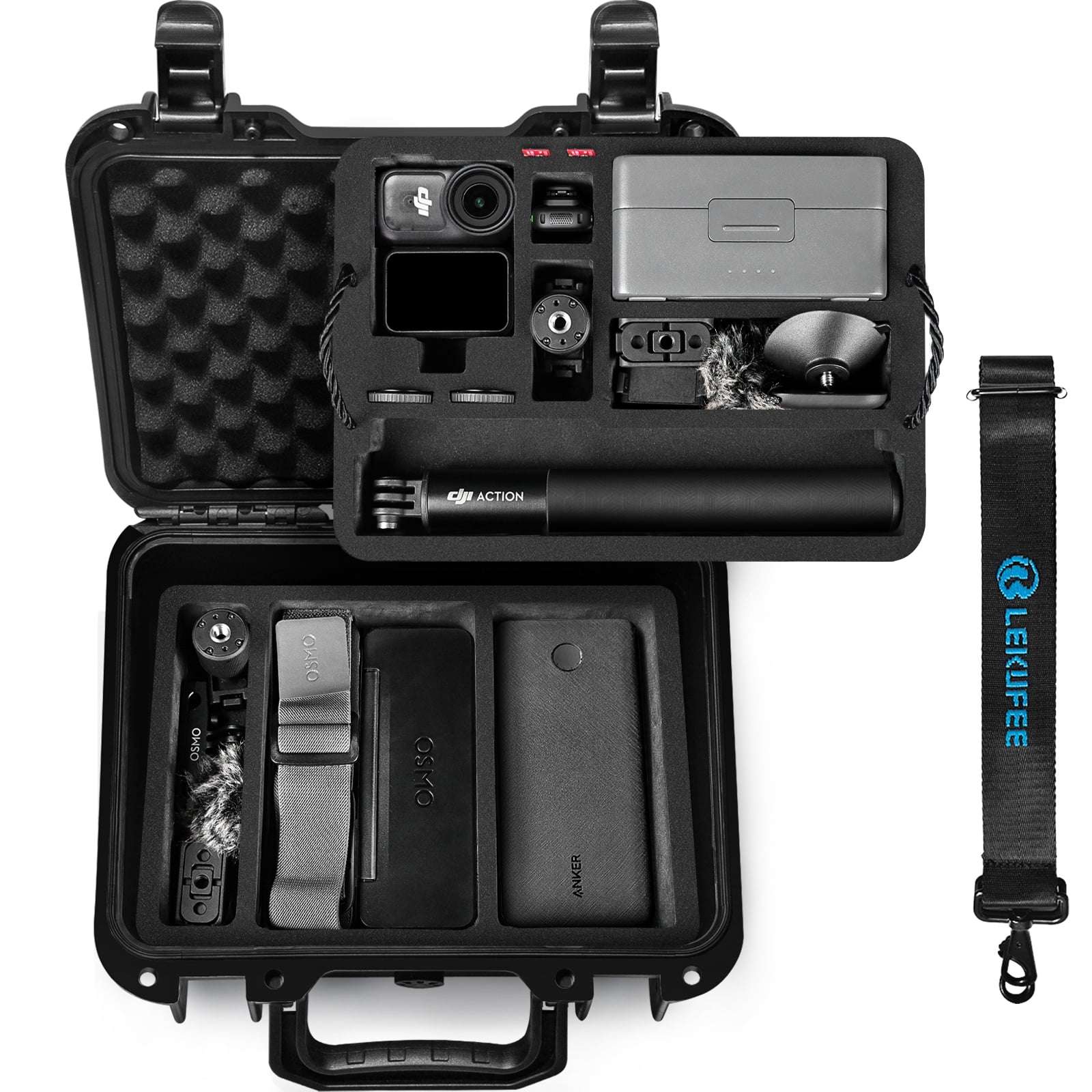 Lekufee Portable Waterproof Hard Case for DJI Osmo Nano, Standard Combo ...