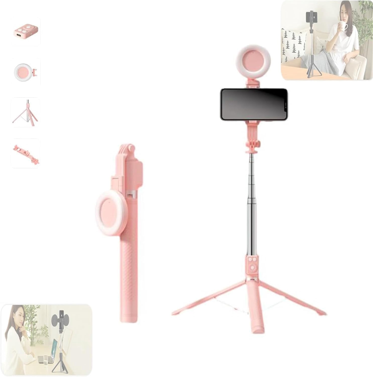 Lekxagabo Selfie Stick, 6 in 1 Wireless Bluetooth Selfie Stick,6 in 1 ...