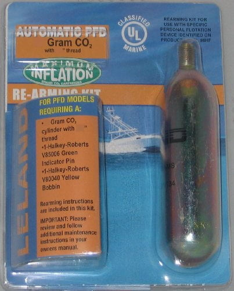 Leland V85000-Automatic, 38 Gram CO2, 3/8", Inflatable PFD Rearming Kit ...