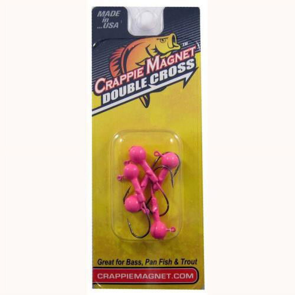 Leland 11030 Crappie Magnet Double Cross, 1/16oz, 5pk, Pink - Walmart.com