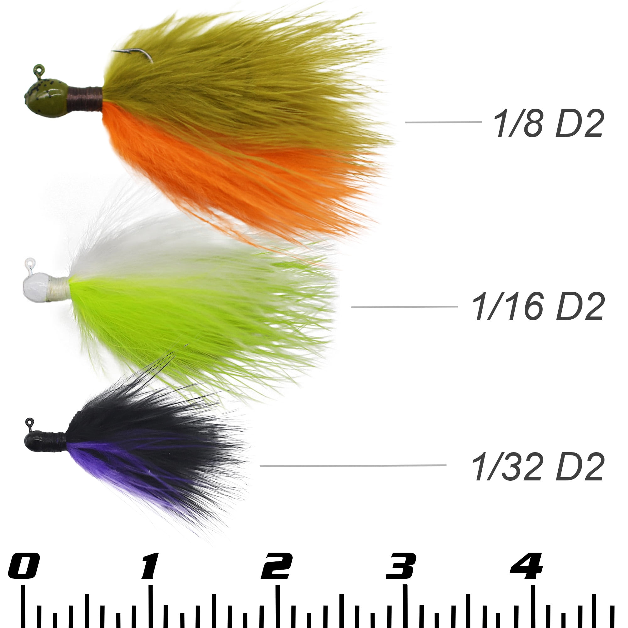 Trout Magnet D2 Jig Peaches 3pk - White River Marabou Jig - Walmart.com