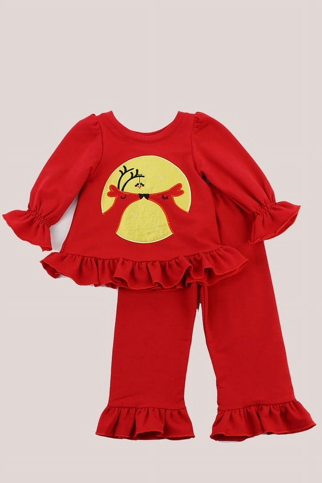 Lele for Kids CHRISTMAS Toddler Girls Ruffles Long Sleeves Play Wear ...