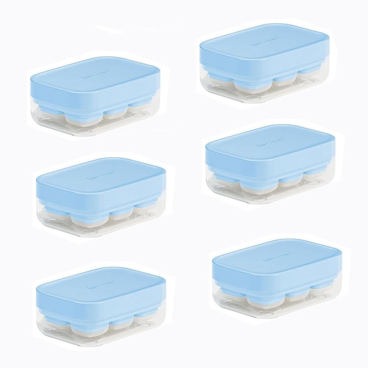 Lellow Small POPUP Ice Cube Tray with Flexible Silicon Bottom and Lid ...