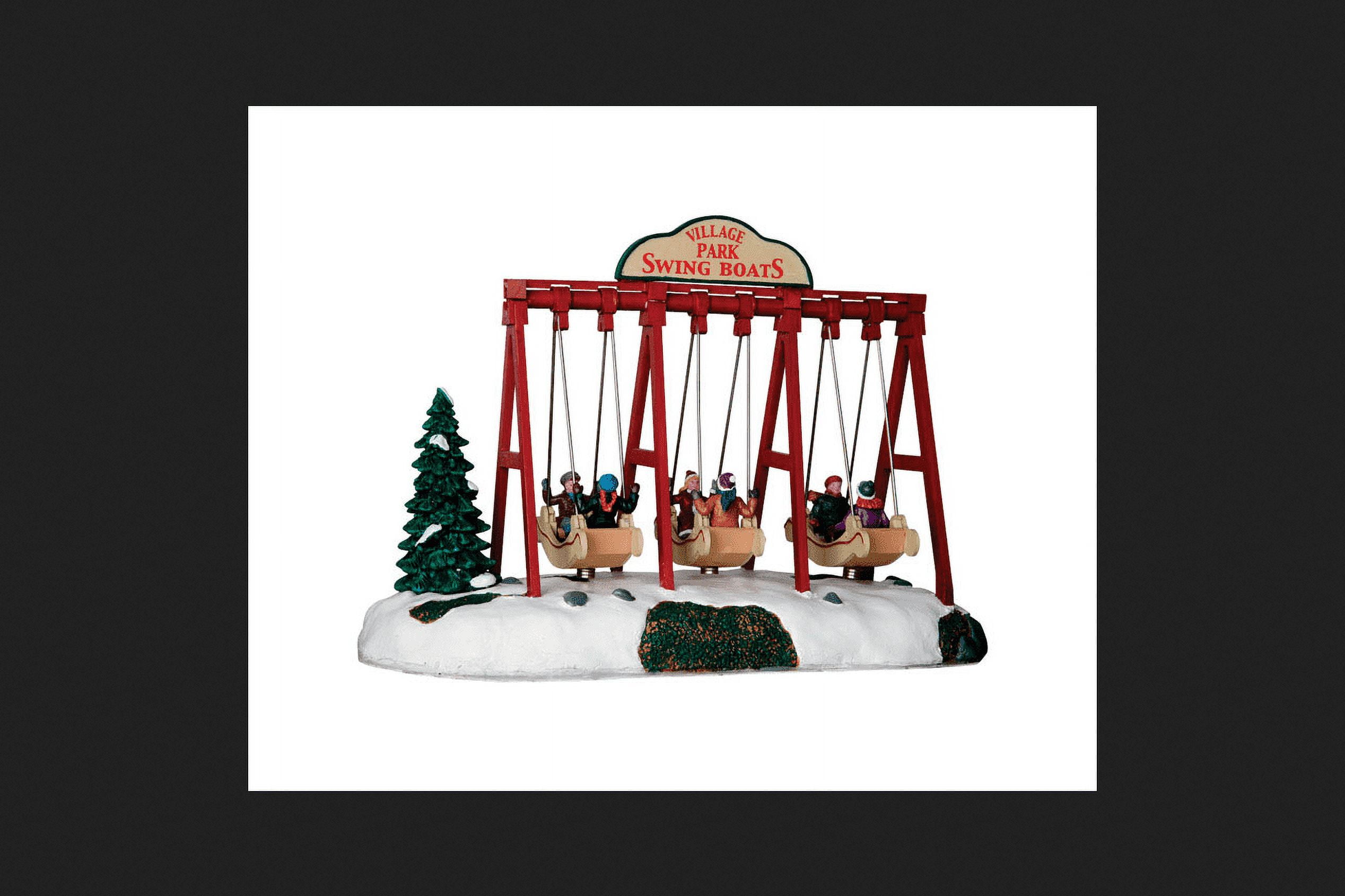 Lemax Animated Park Swing Boats 7.48” Village Accessory Multicolor ...