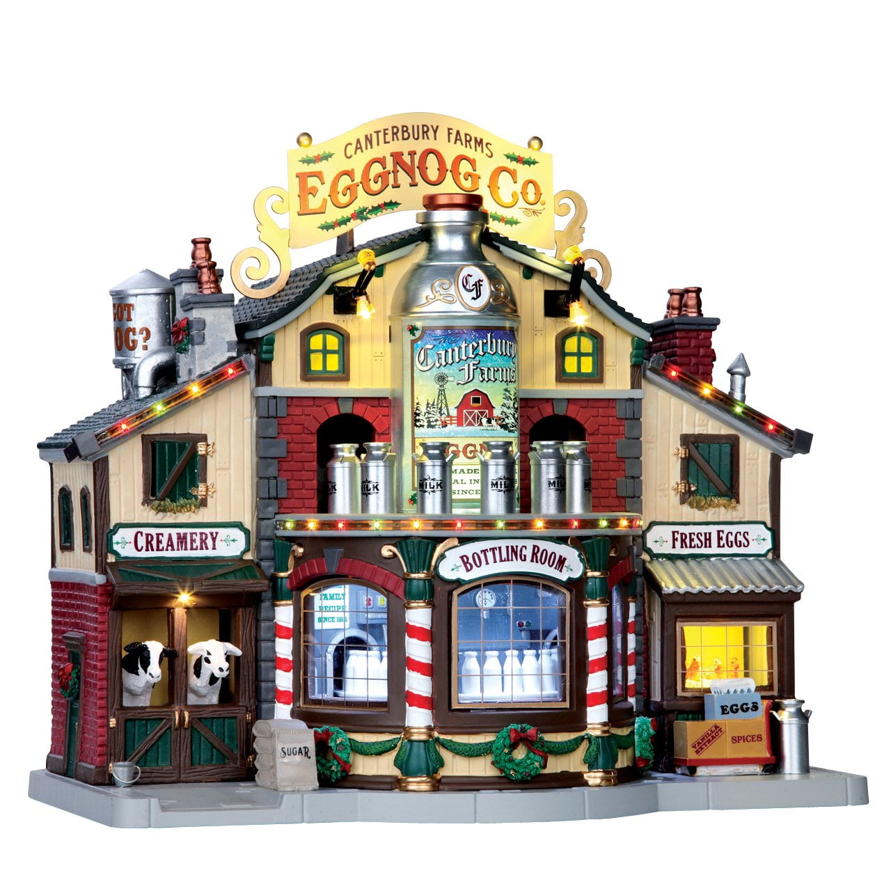 Lemax Musical Canterbury Eggnog Factory, Multicolor Plug-In Porcelain ...