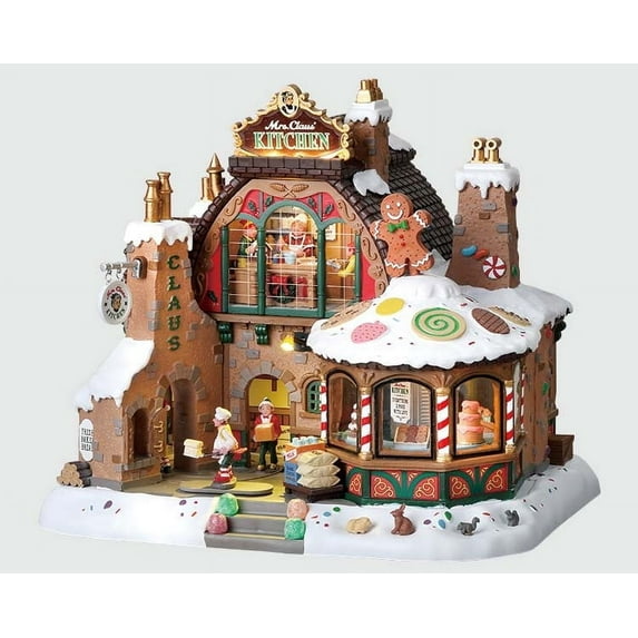 Lemax Christmas Village Collection: Animated Mrs. Claus' Kitchen #85314 ...