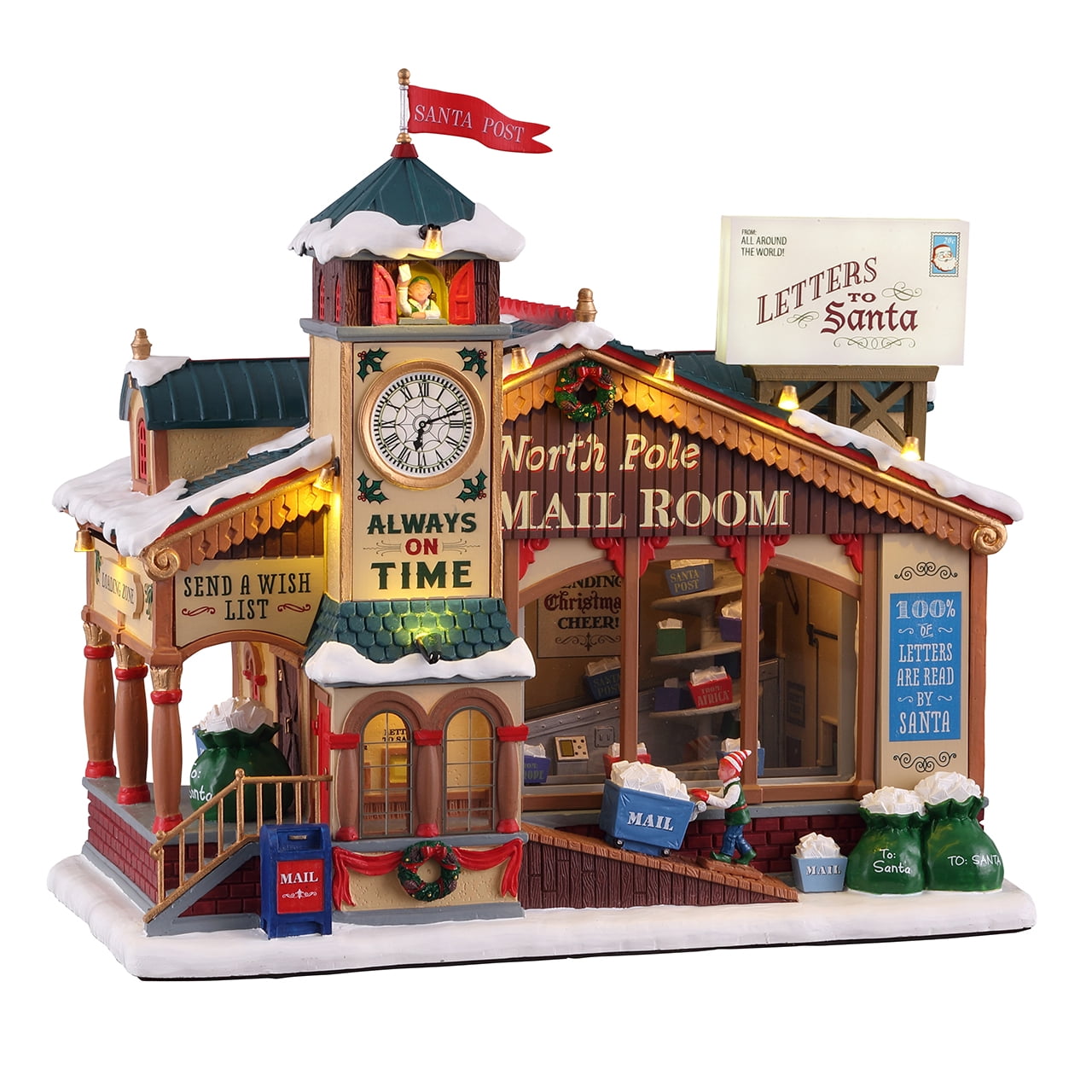 Lemax Electric Accessories: North Pole Mail Room Village Collection ...