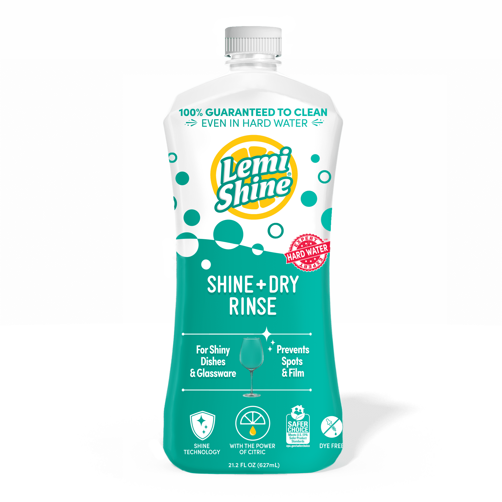 Lemi Shine Shine + Dry, Dishwasher Rinse Aid, Spotless and Streakless ...
