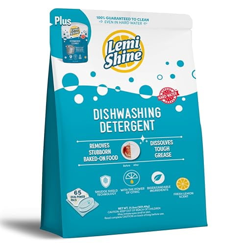 Lemi Shine Natural Dishwasher Pods | All-In-One Powder & Gel Dishwasher ...