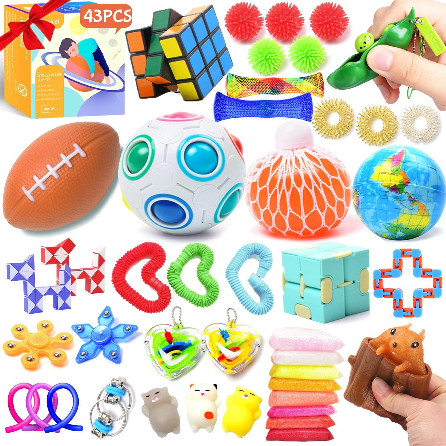 Lemical 43 Pcs Multi-Item Fidget Toy Packs, Leisure Toys Pack for Kids ...