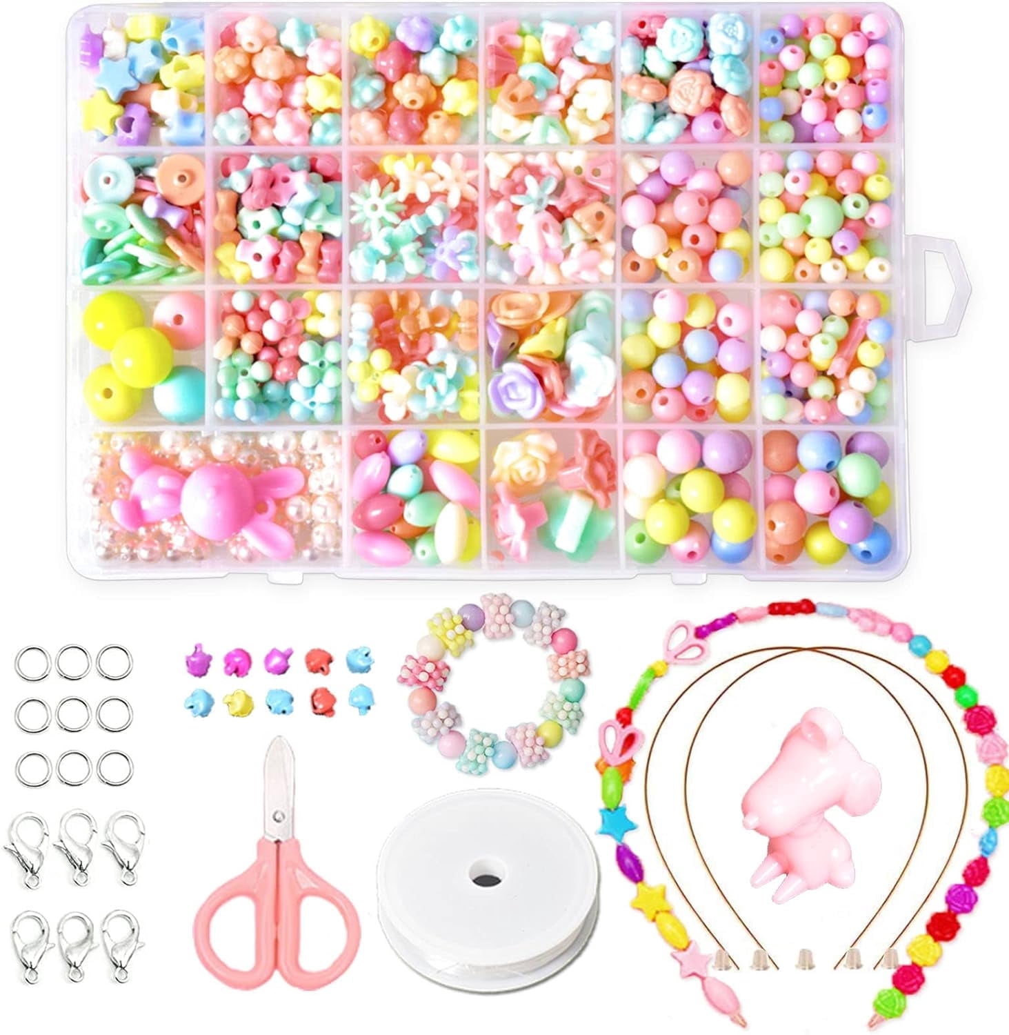 Lemical Kids Jewelry Making Kit, 600Pcs DIY Pop Beads Set, Necklace ...
