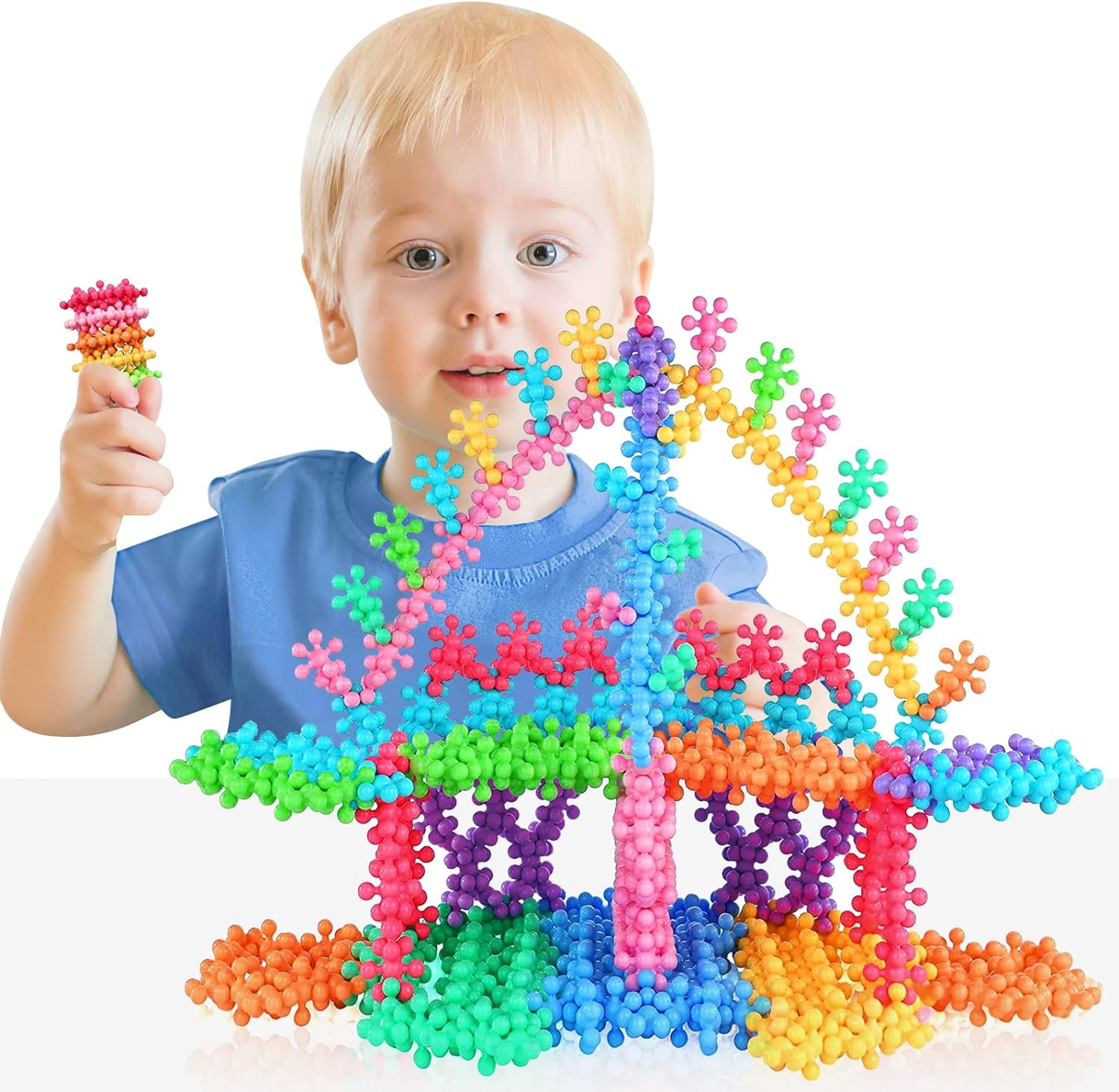 Lemical Kids 480 Pcs Building Toys Construction Plum Building Blocks ...