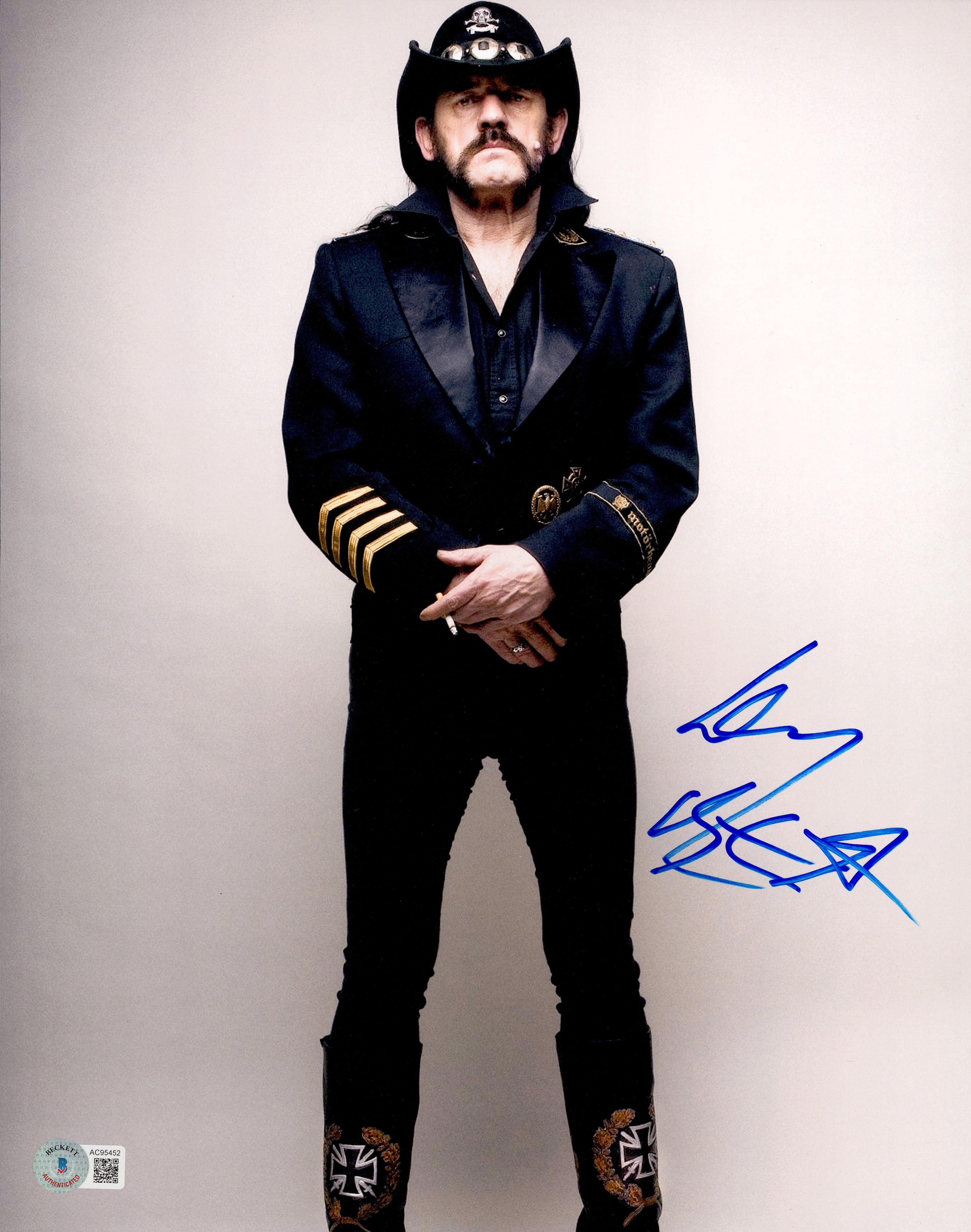 Lemmy Kilmister Autographed 11x14 Photo Motorhead Band Beckett BAS # ...